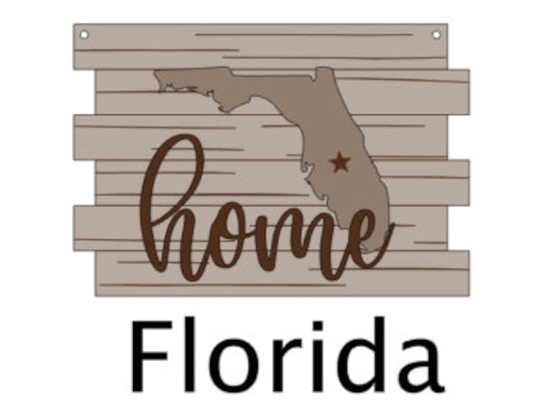Fileonly | Florida Home Sign | DIGITAL SVG | Glowforge | Laser - Etsy