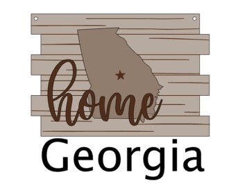 Fileonly | Georgia Home Sign | DIGITAL SVG | Glowforge | Laser - Etsy
