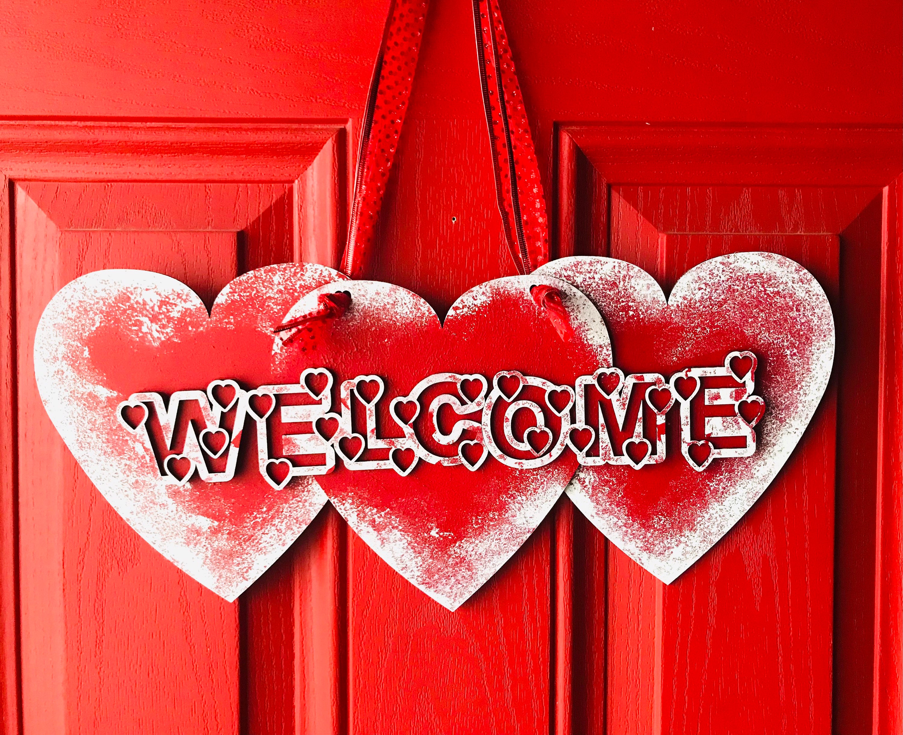 Fileonly | 2 Large Door Signs | Valentine | Front Door | DIGITAL SVG ...