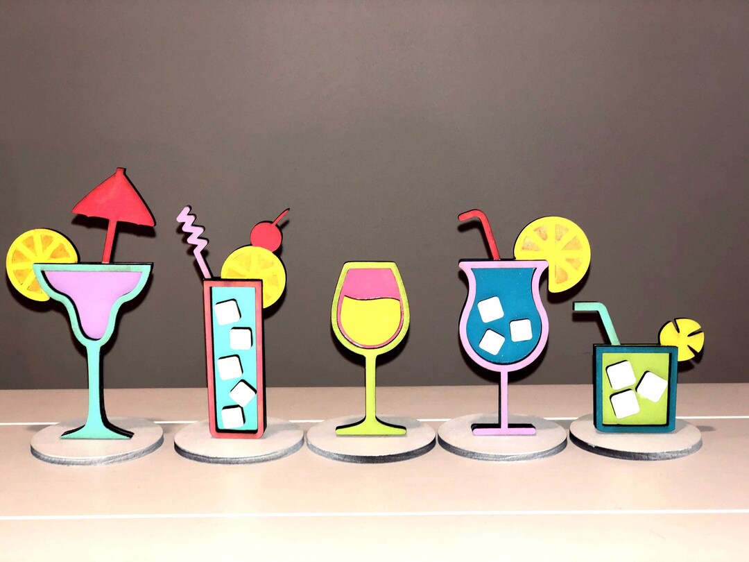 Fileonly 8 Tropical Drinks W/ Bases - DIGITAL SVG FILE Only | Glowforge ...