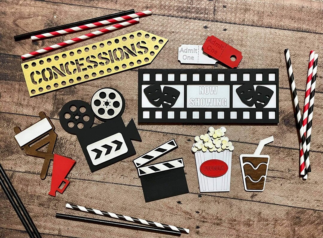 Fileonly | Movie Theme Decorations | DIGITAL SVG FILE | Glowforge Laser ...