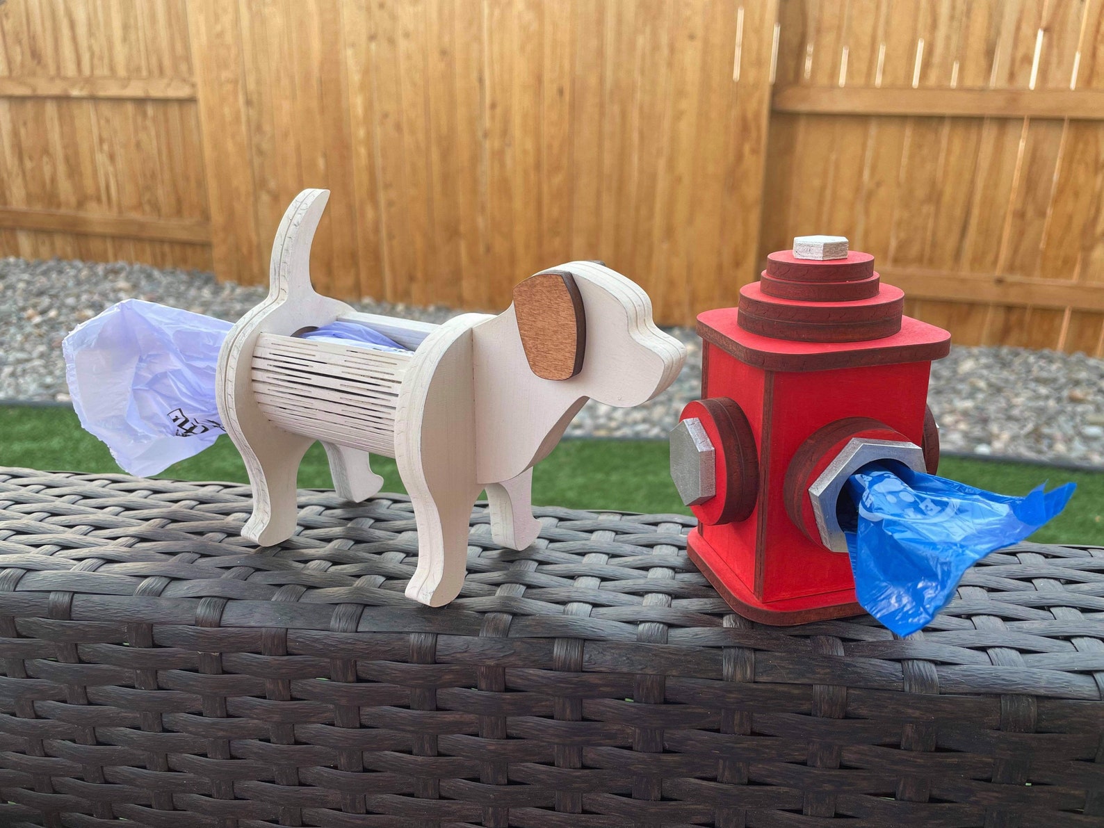 Fileonly 2 Dog Poop Bag Containers Fire Hydrant Puppy - Etsy