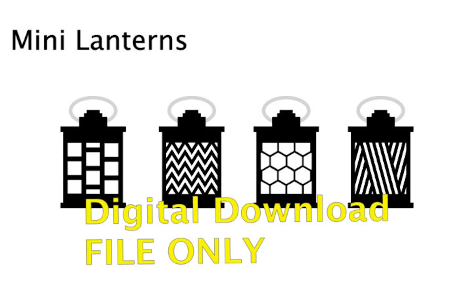 Fileonly | 4 Bundle Mini Lantern Designs | DIGITAL SVG FILE | Glowforge ...