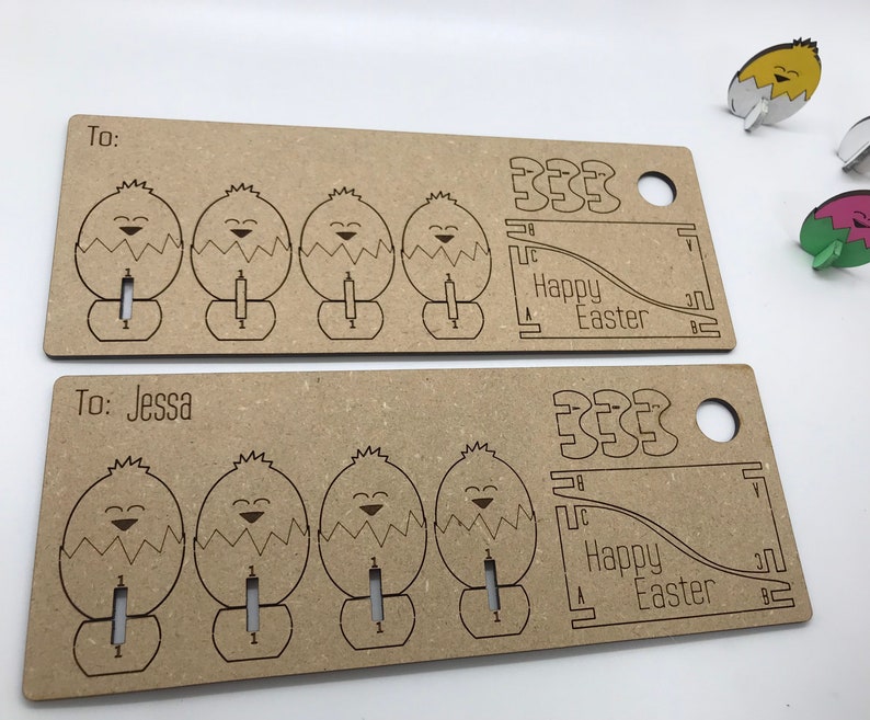 Fileonly | Easter Chick & Bunny | Punch Out Card Bowling | DIGITAL SVG ...