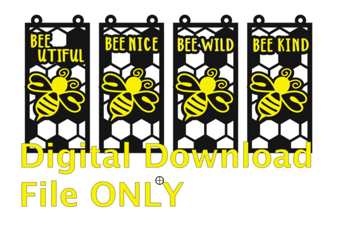 Fileonly 4 Designs Bee Garden Sign Door Hang Wall - Etsy