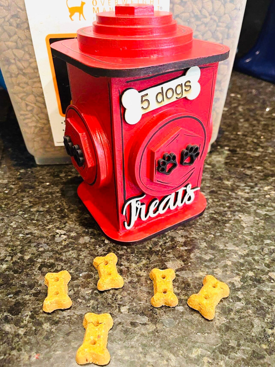 FileONLY 2 Dog Treat Containers Fire Hydrant Bone | Etsy