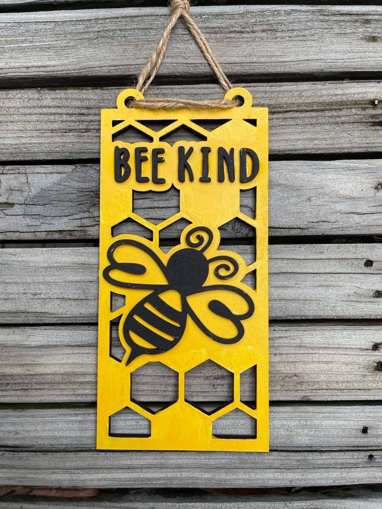 Fileonly 4 Designs Bee Garden Sign Door Hang Wall - Etsy