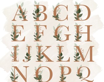 Full Floral Alphabet - Etsy