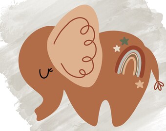 Boho Elephant | Etsy