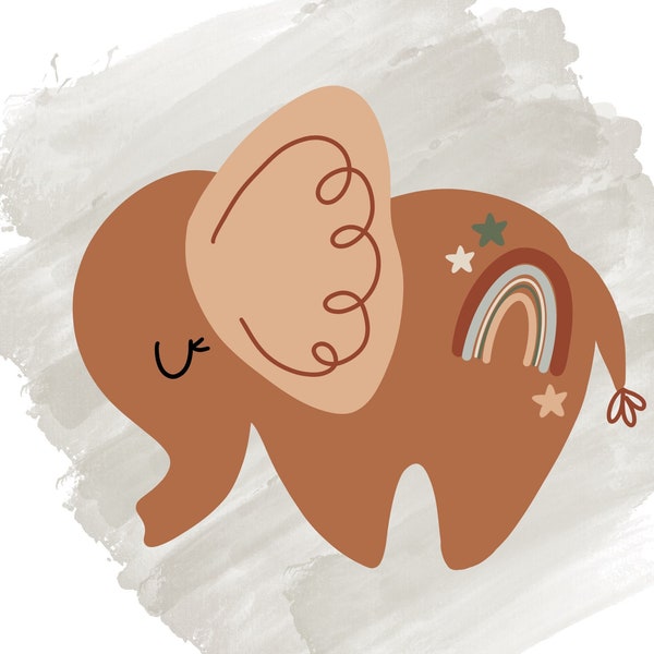 Boho Elephant - Etsy