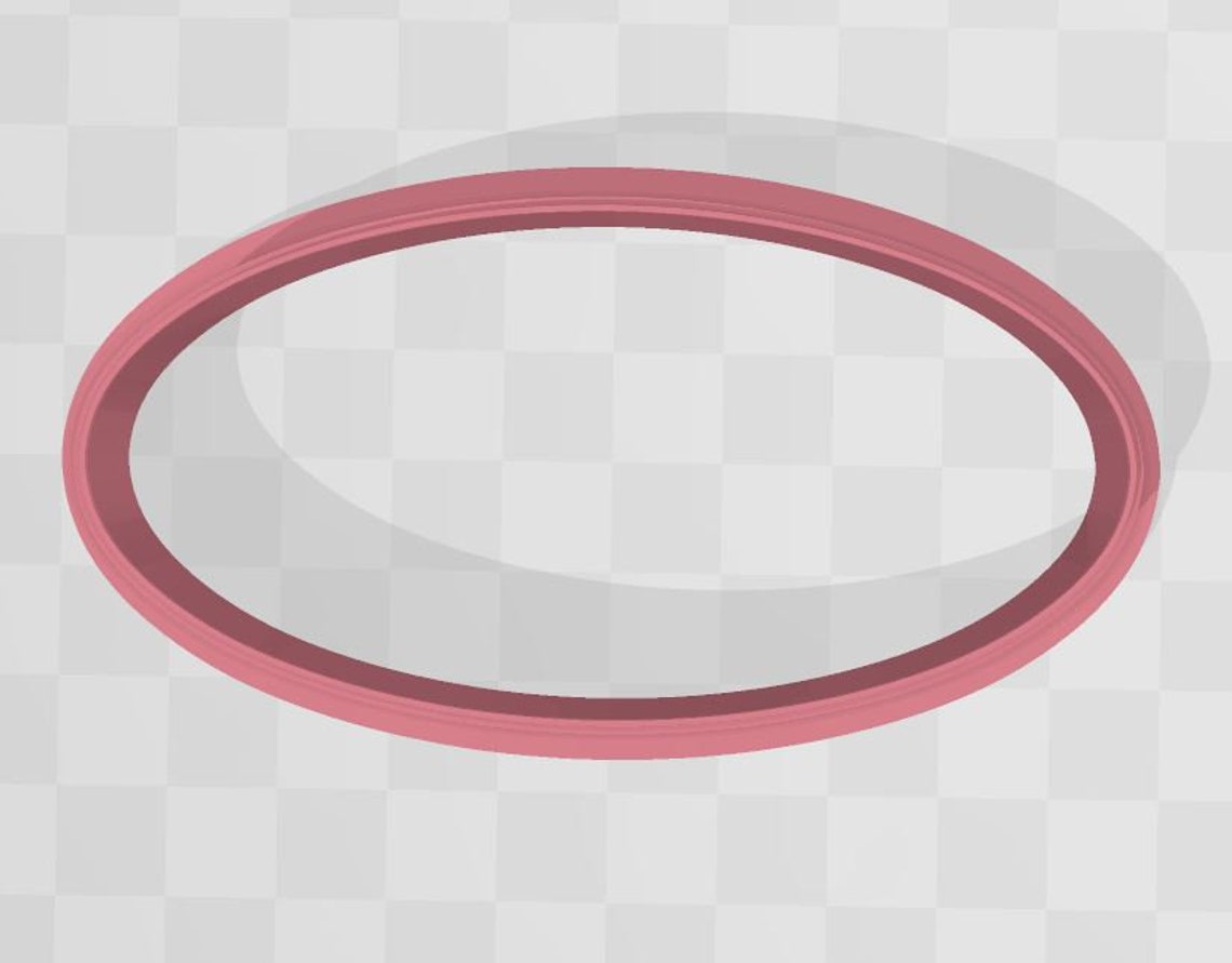Oval STL File Standard 3.5 In - Etsy