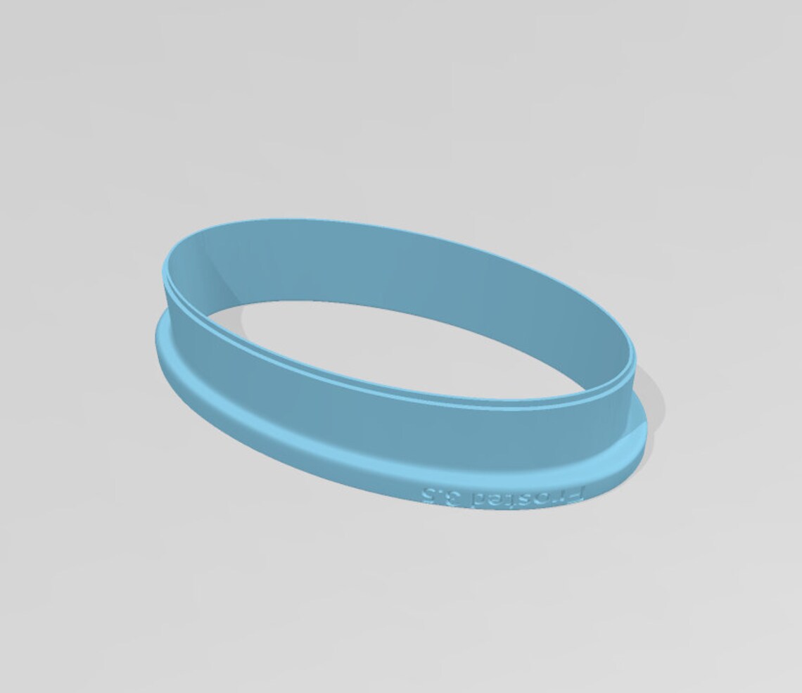 Oval STL File Standard 3.5 In - Etsy