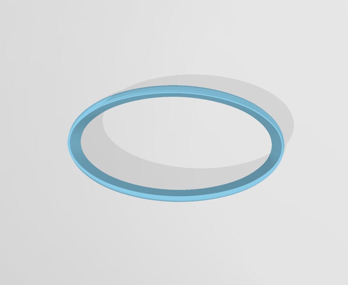 Oval STL File Standard 3.5 In - Etsy