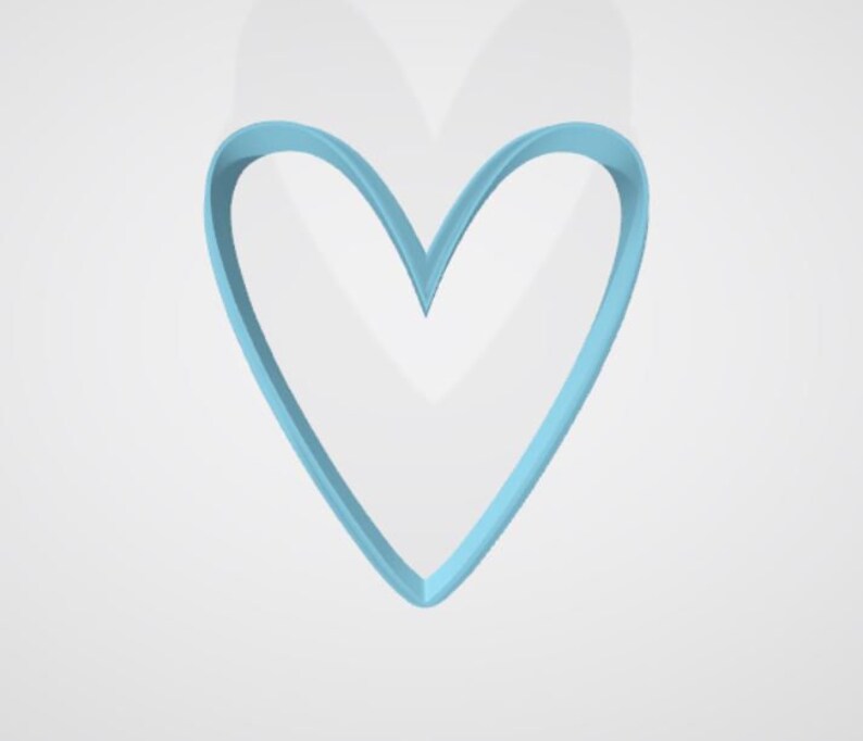 3.5 in Skinny Heart STL File | Etsy