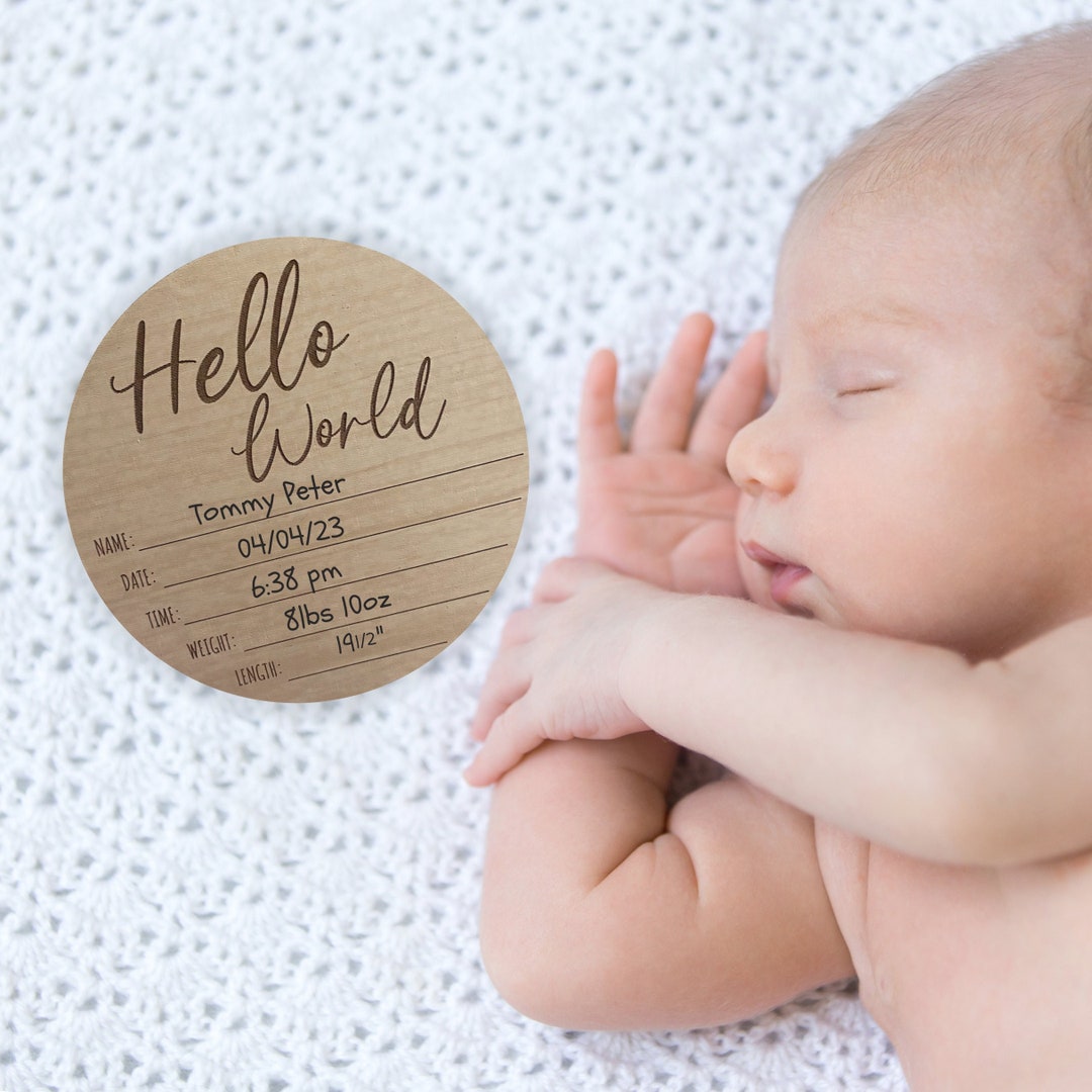 Hospital Name Sign for Baby Birth Announcement | Gender Neutral Welcome ...