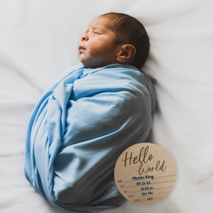 Hospital Name Sign for Baby Birth Announcement | Gender Neutral Welcome ...