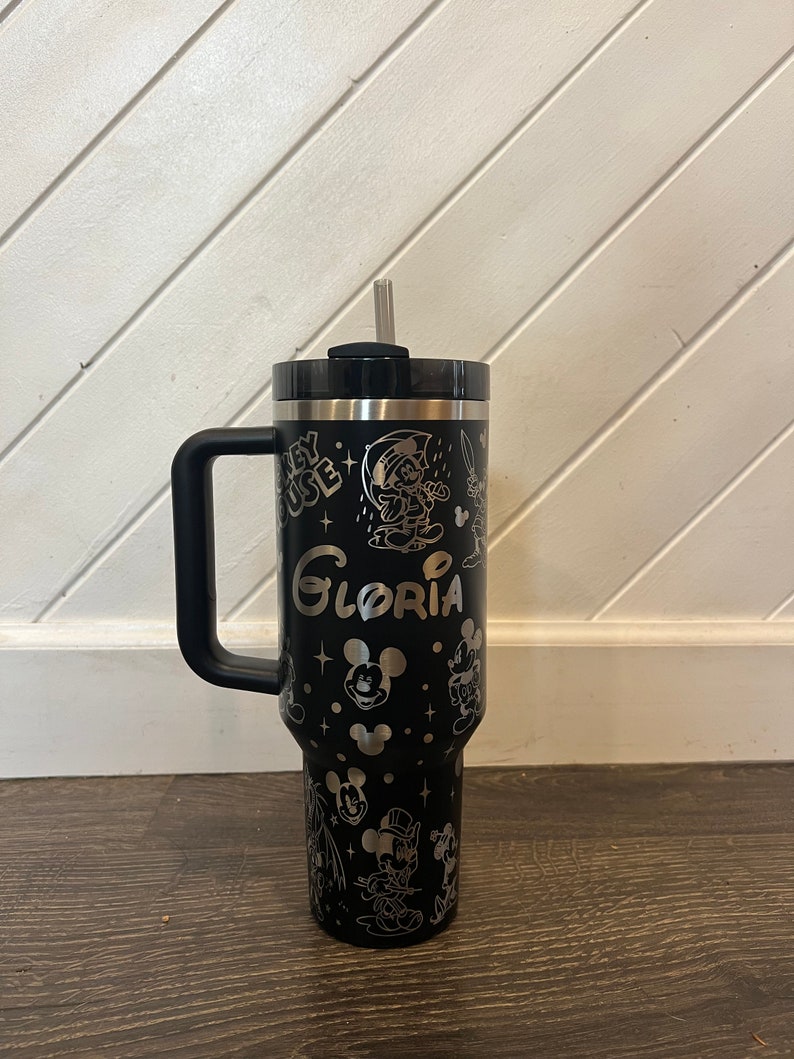 Disney Mickey Mouse Wrap Around Engraved Stanley 40 Oz Cup ...