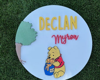 Winnie the Pooh Nursery Sign - Etsy