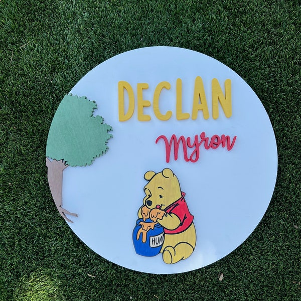 Winnie the Pooh Nursery Name Signs - Etsy