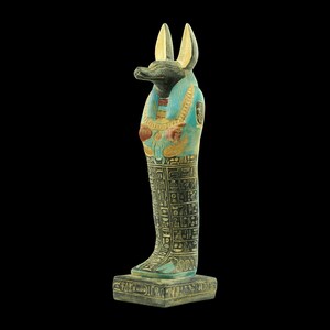 A Unique Ancient Egyptian Statue of Anubis Jackal God of Afterlife and ...