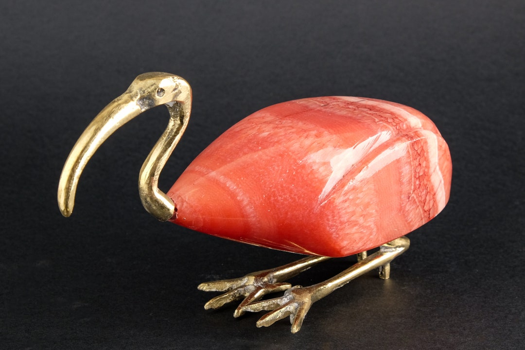 Thoth as the SACRED IBIS Heavy Alabaster Stone With Copper - Etsy Finland