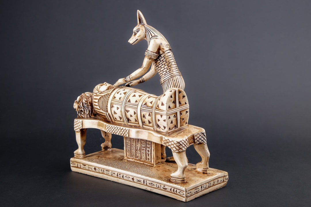 Egyptian God of Afterlife Anubis Mummify King Tutankhamun. God - Etsy