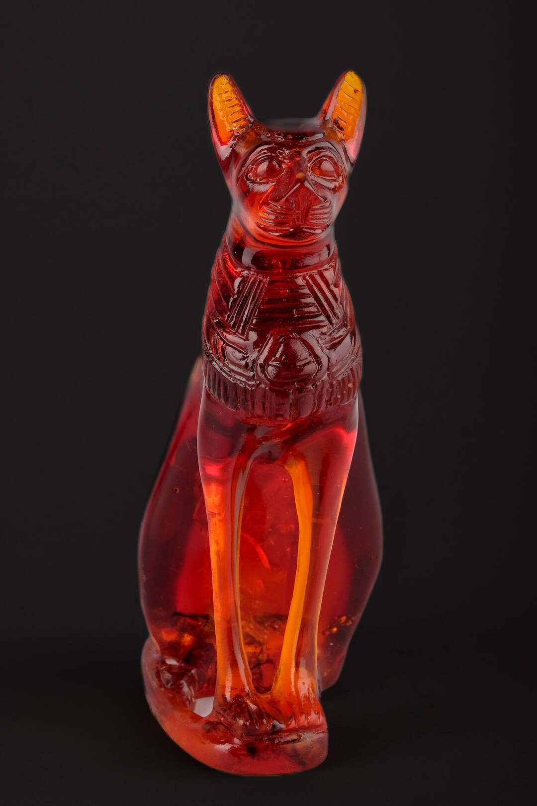 Ancient Egyptian Statue of Goddess Bastet Cat Vintage Statue Amber Dust ...