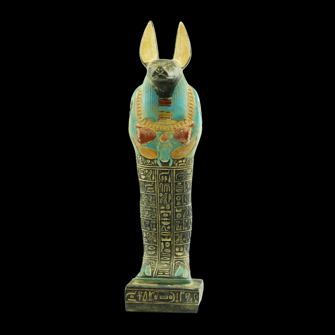 A Unique Ancient Egyptian Statue of Anubis Jackal God of Afterlife and ...