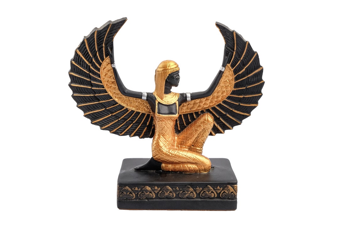 Egyptian Statue of Isis Wings Symbol of Fertility - Etsy