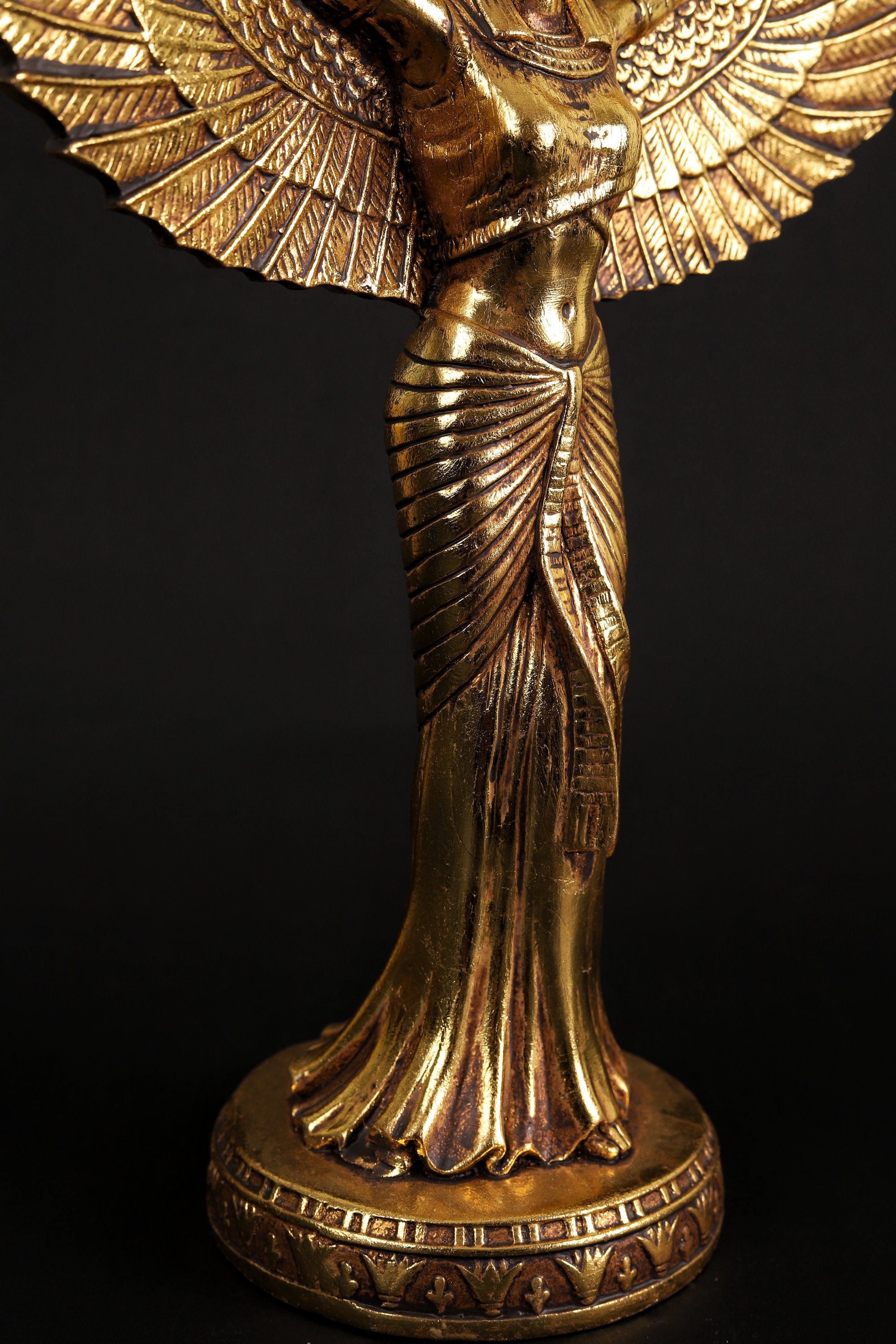 Egyptian Goddess Isis open wings candleholder decorative with | Etsy