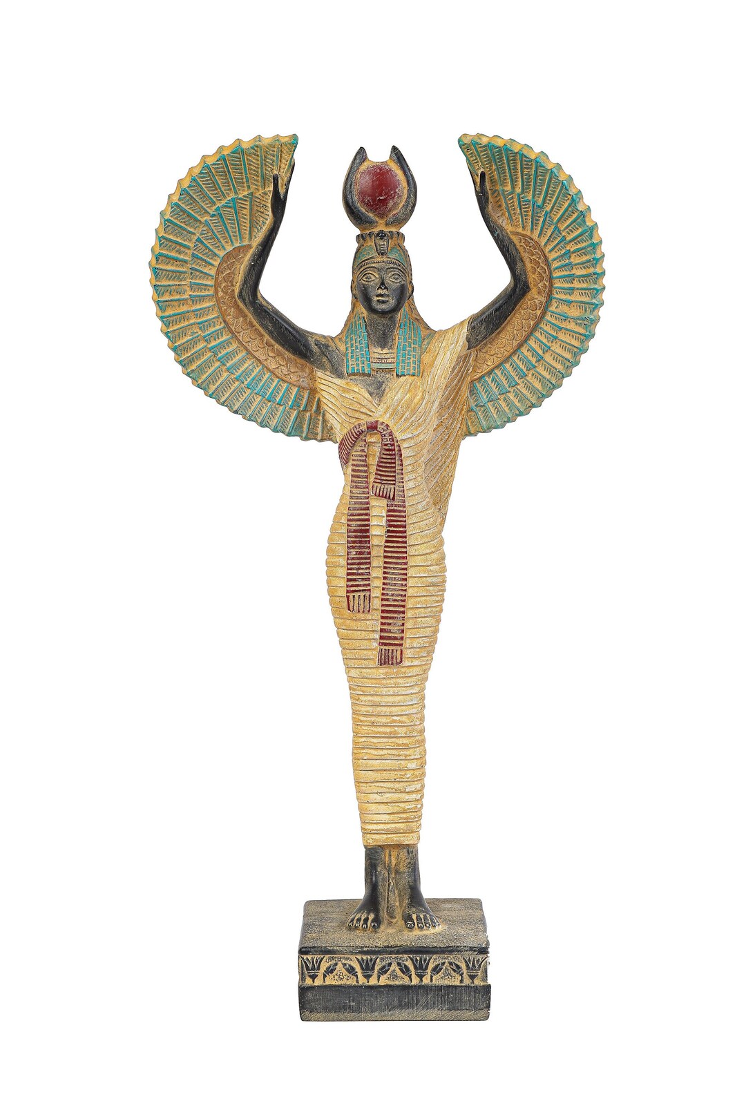 Ancient Egyptian Statue of Isis Wings Symbol of Fertility Large Heavy ...