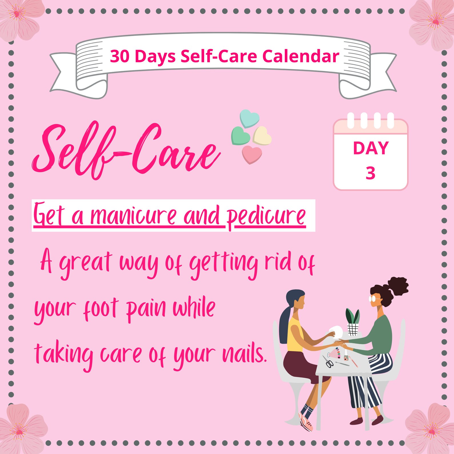 Self Care Calendar / 30 Days / Digital Download - Etsy