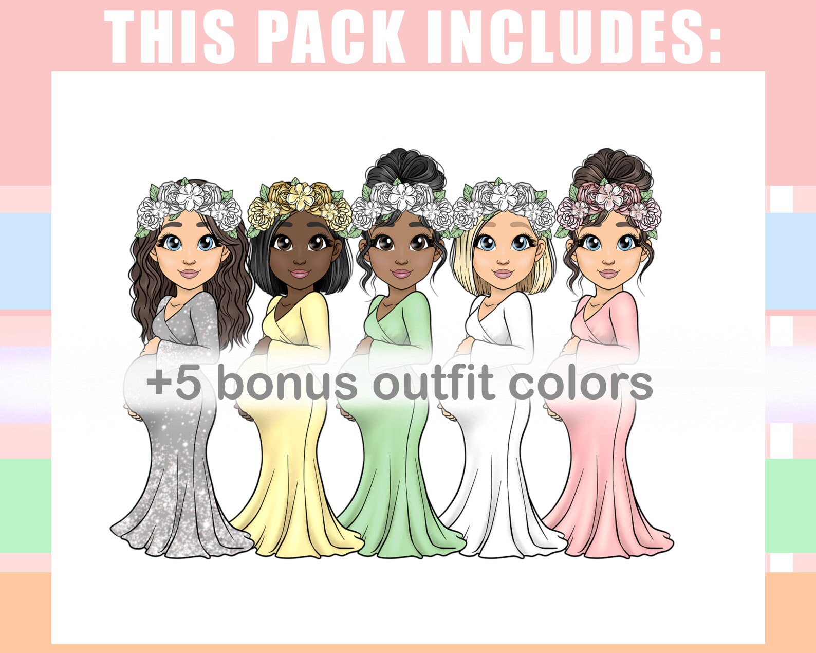 Mom to Be PNG Mom Girl PNG Pregnancy Clipart Baby Shower - Etsy