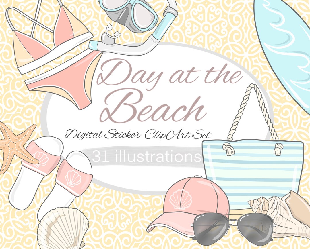 Beach Clipart Bundle / Vacation Clipart Bundle / Ocean Clipart ...