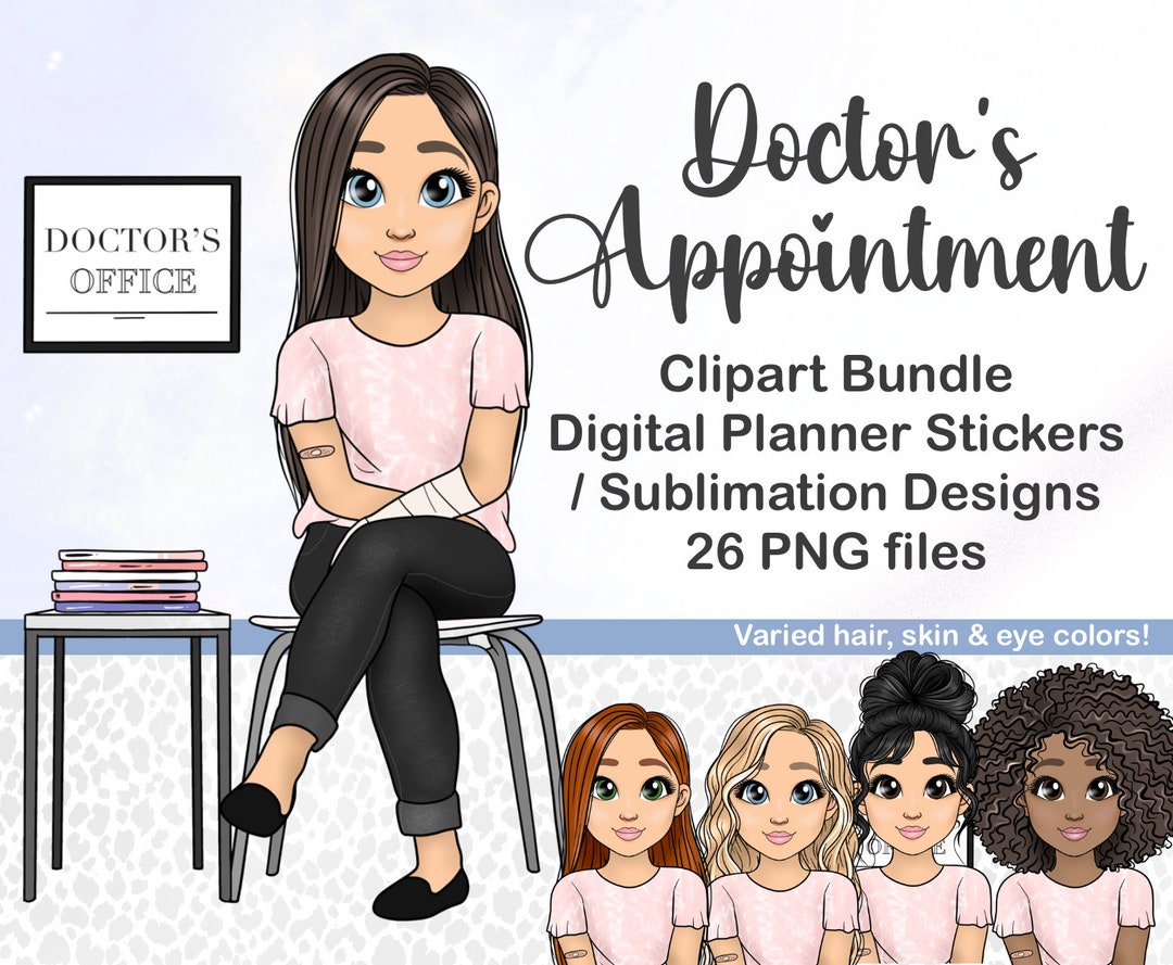 Doctor's Appointment Girl Clipart, Medical Office Chibi PNG, Cute Nurse ...