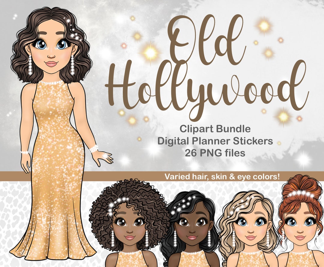 Glamorous Girl Clipart, Glam Girl Clipart, Party Girl Clipart, Instant ...