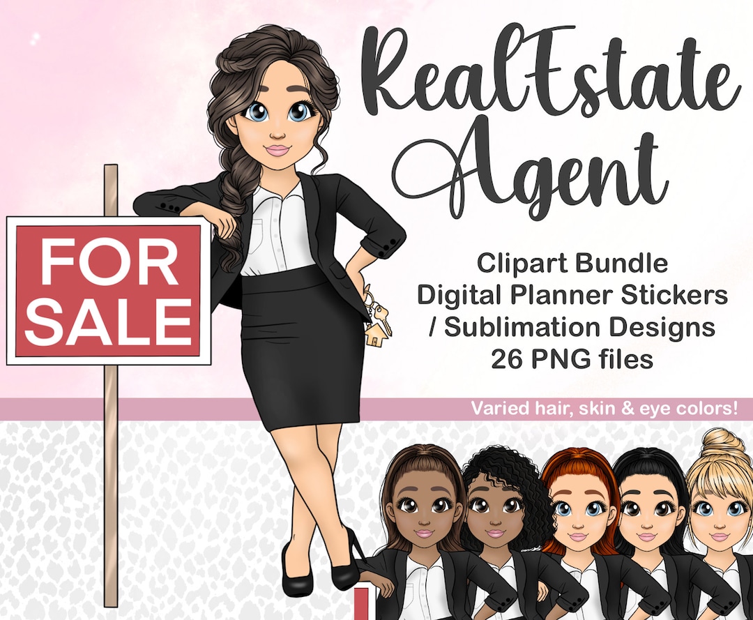 Realestate Agent Clipart, House PNG, Selling Home Digital Planner ...
