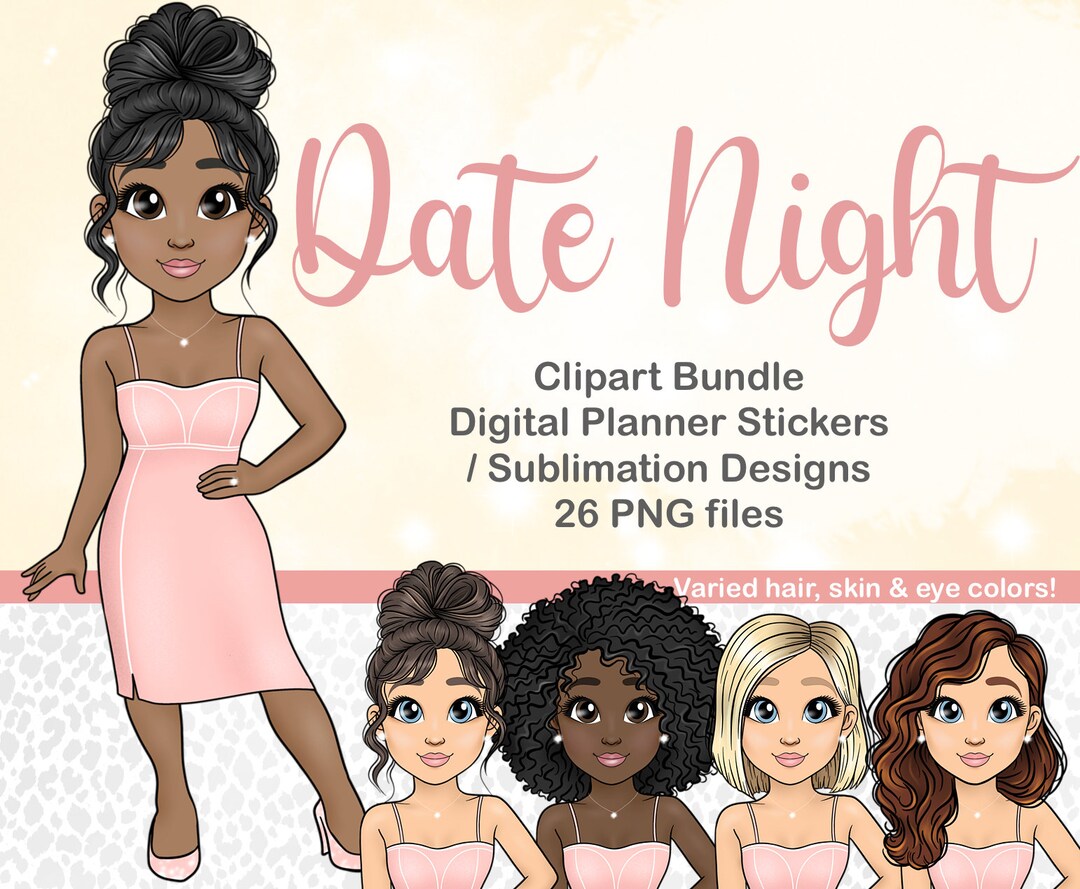 Date Night Girl PNG, Glam Girl Clipart, Instant Download SVG, Cute Mom ...