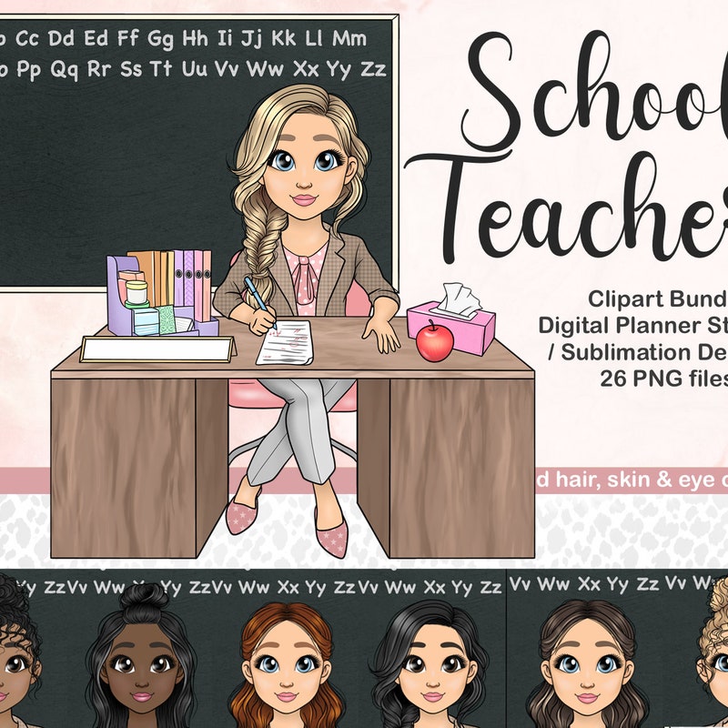 Teacher Chibi - Etsy