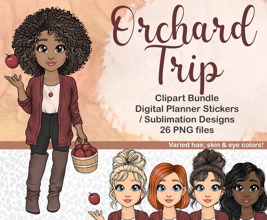 Fall Apples Basket Girl Clipart, Autumn Activities Woman PNG, Fall ...