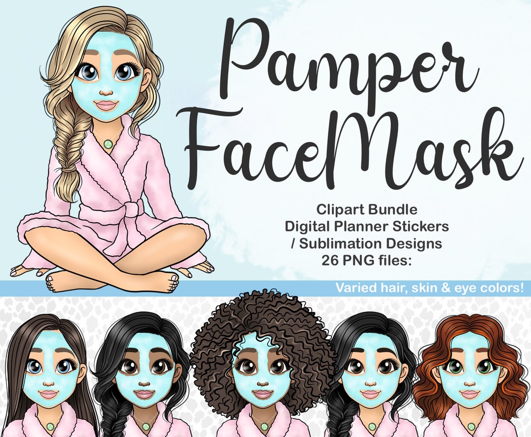 Woman With Pamper Face Mask PNG, Spa Girl Clipart, Beauty Therapy ...