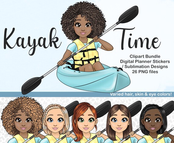 Kayak Girl Clipart Kawaii Sport Activity Chibi PNG Boat - Etsy UK