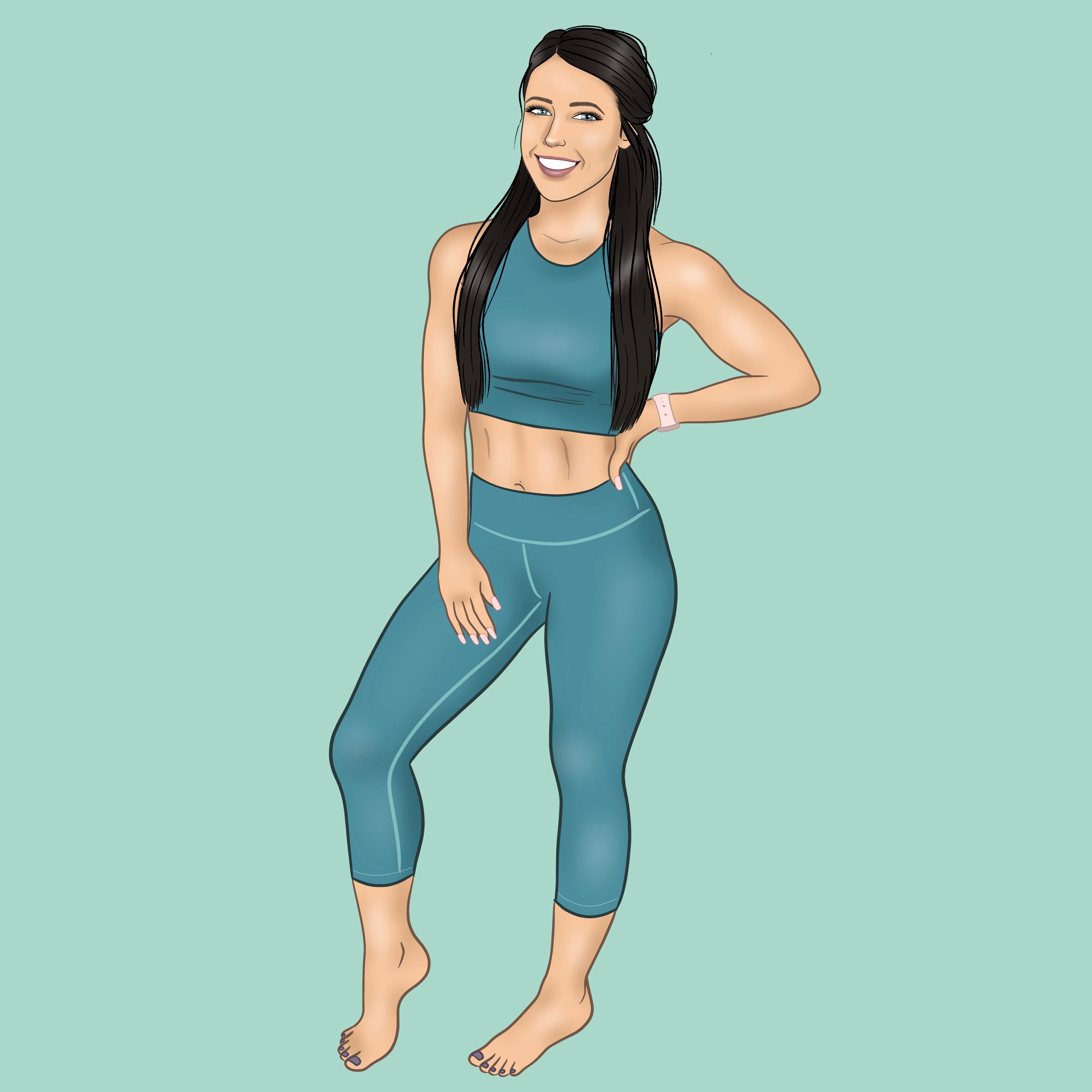 Custom Full Body Illustration Gym Logo Design Custom | Etsy