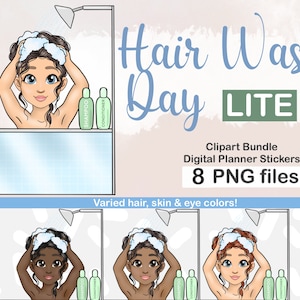 Shower Hair Washing Girl / Activity Printables Svg / Chores Digital ...