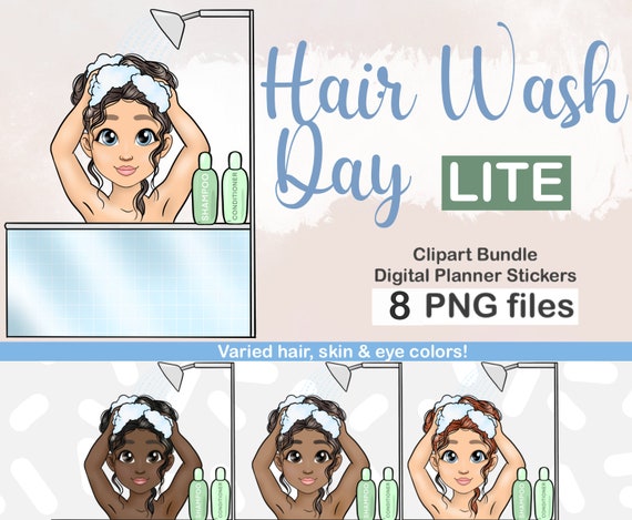 Shower Hair Washing Girl / Activity Printables Svg / Chores - Etsy