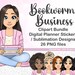Cute Bookworm Clipart, Kawaii Reading Bookish Girl PNG, Library Chibi ...