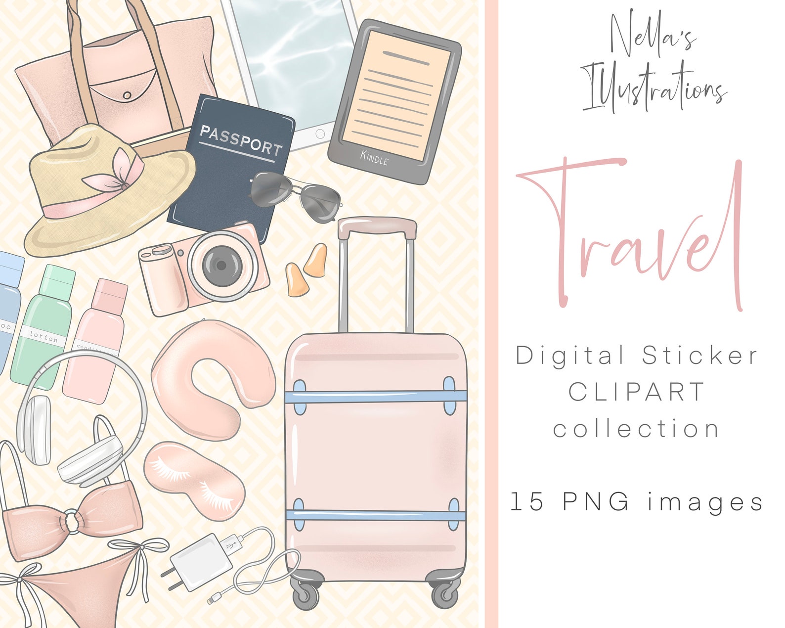 Boss Babe Travel Clipart Bundle Commercial Use / Travel - Etsy
