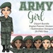 Camo Army Girl Clipart, Military Woman Planner Sticker, American Girl ...