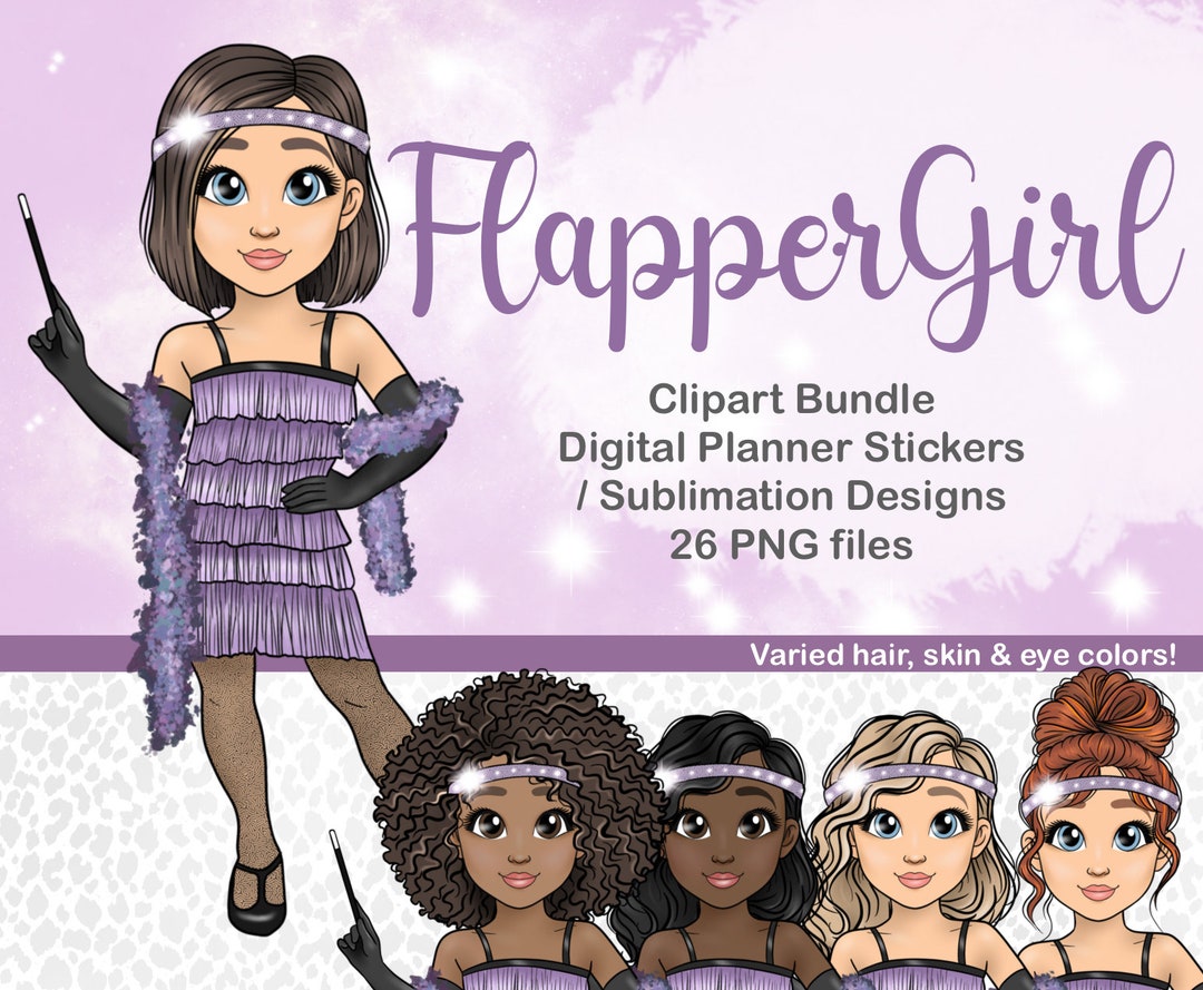 Flapper PNG, Flapper Clipart, Party Girls Clipart, Glamorous Girl ...