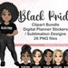 Black Girl Clipart, Kawaii African American Pride Woman PNG, Afro Chibi ...